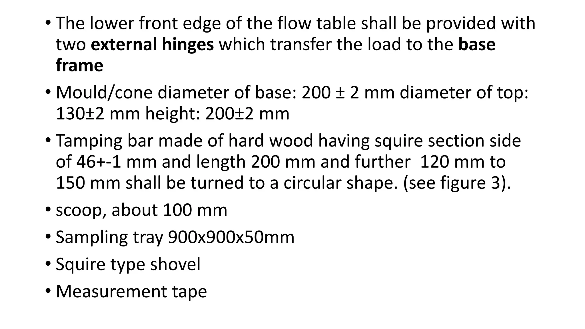 Flow test for fresh concrete | PPTX