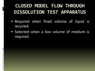Flow Through Dissolution Testing | PPTX