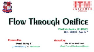 Flow through orifice | PDF