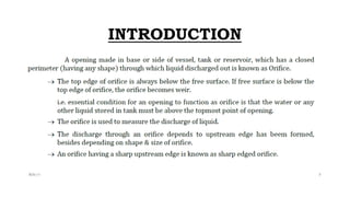 Flow through orifice | PDF