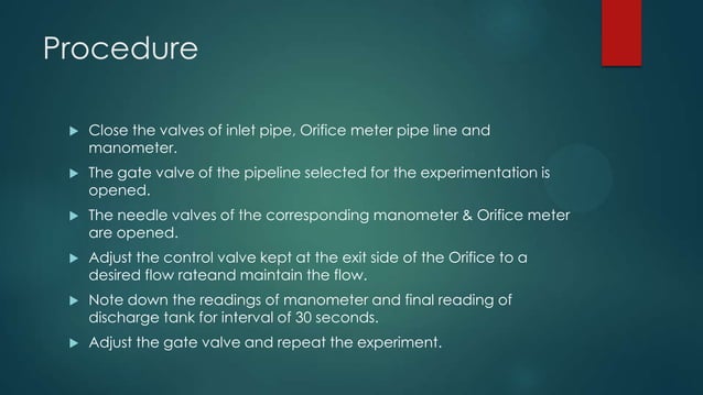 Flow through orifice meter | PPTX
