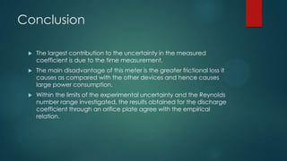 Flow through orifice meter | PPTX