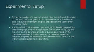 Flow through orifice meter | PPTX