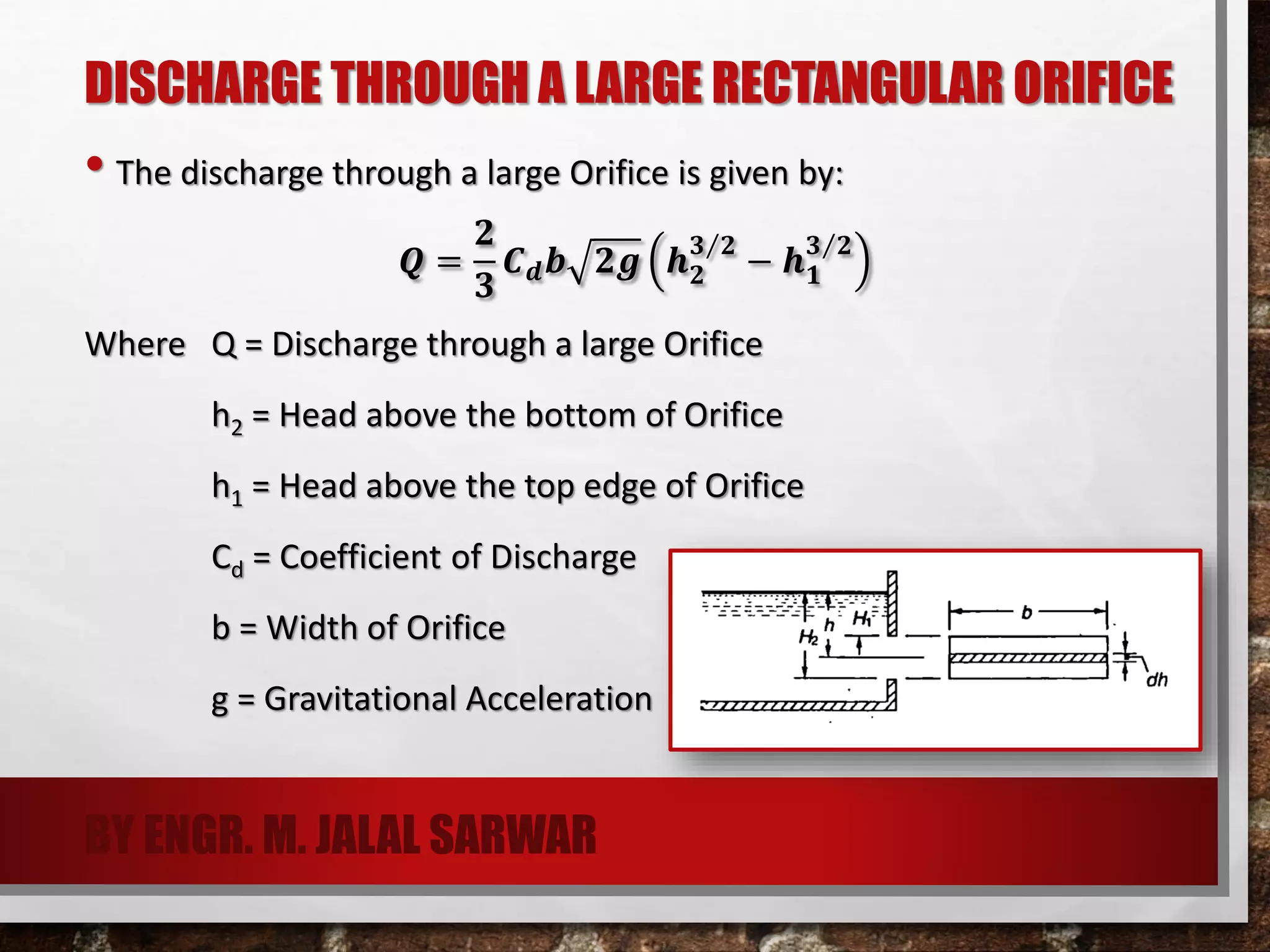 Flow Through Orifices - Hydraulics | PDF