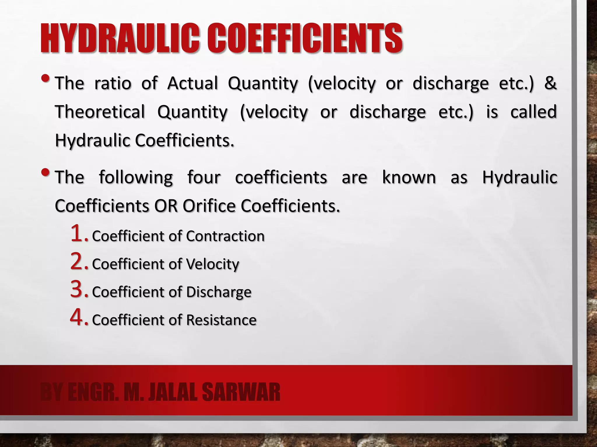 Flow Through Orifices - Hydraulics | PDF