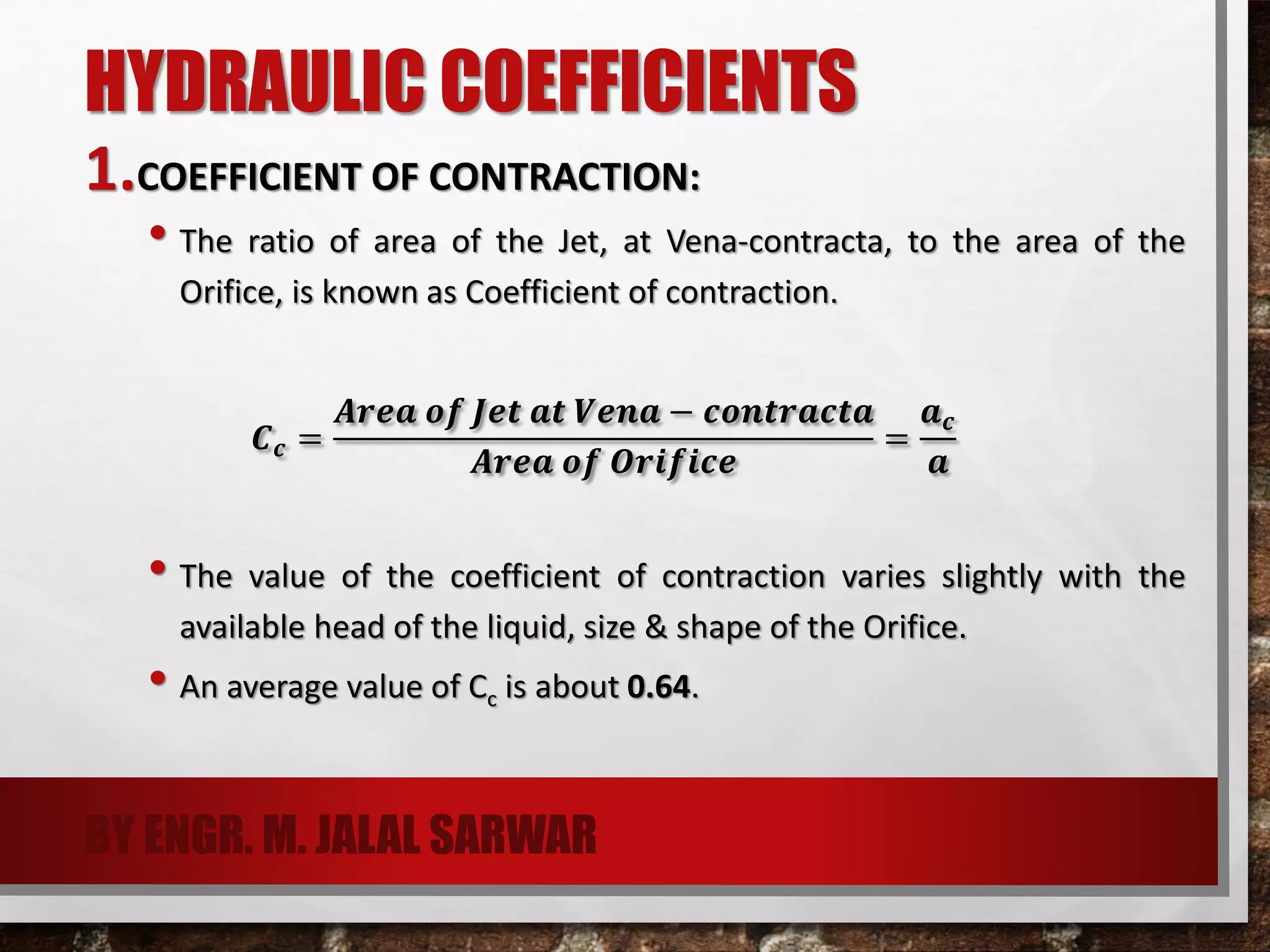 Flow Through Orifices - Hydraulics | PDF