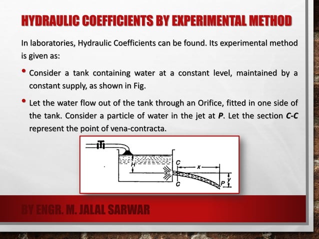 Flow Through Orifices - Hydraulics | PDF | Physics | Science