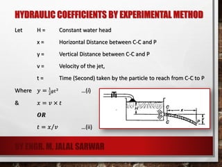 Flow Through Orifices - Hydraulics | PDF