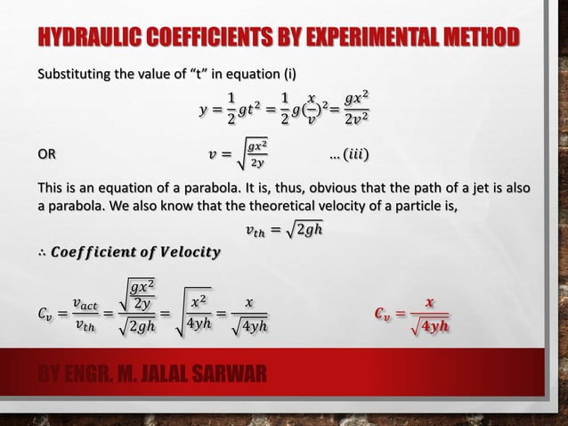 Flow Through Orifices - Hydraulics | PDF | Physics | Science