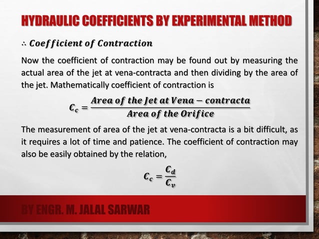 Flow Through Orifices - Hydraulics | PDF | Physics | Science