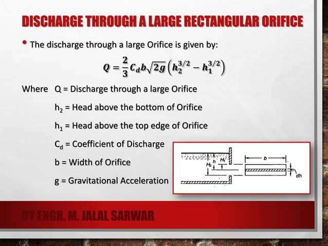 Flow Through Orifices - Hydraulics | PDF | Physics | Science