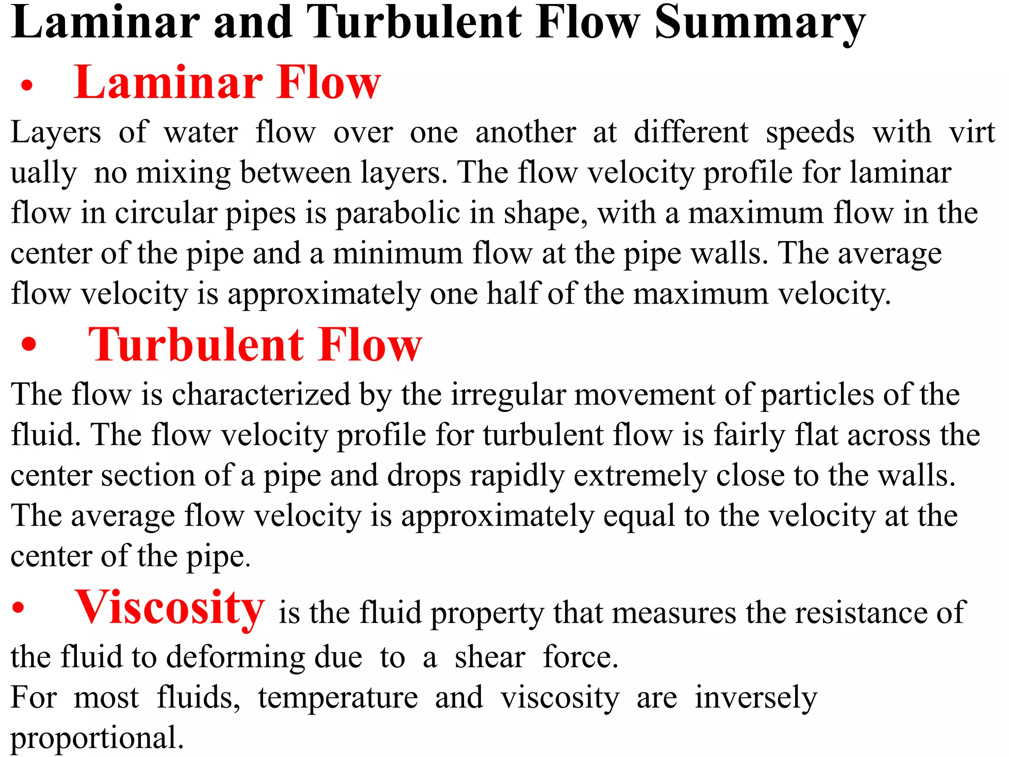 Flow through pipes | PPTX