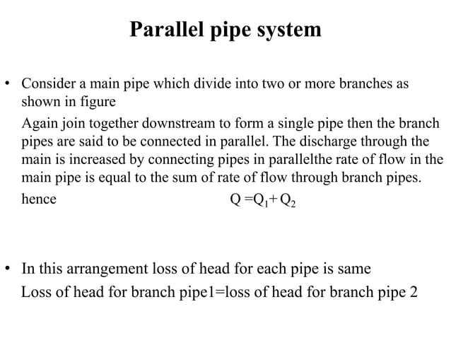 Flow through pipes | PPTX | Physics | Science