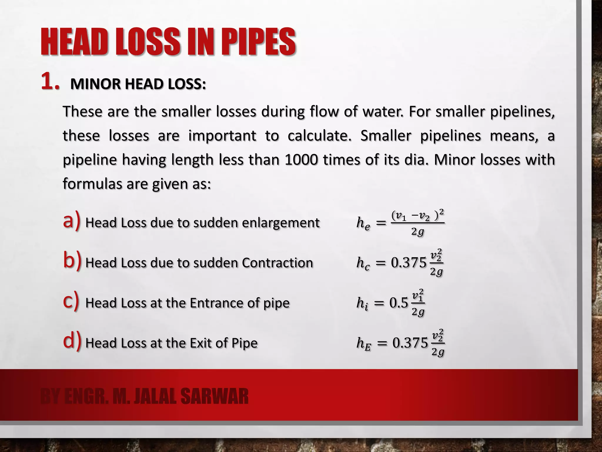 Flow Through Pipes - Hydraulics | PDF