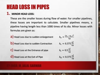 Flow Through Pipes - Hydraulics | PDF
