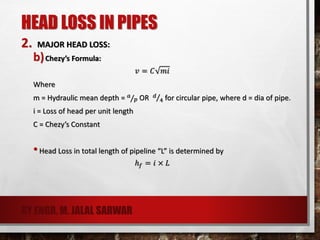 Flow Through Pipes - Hydraulics | PDF