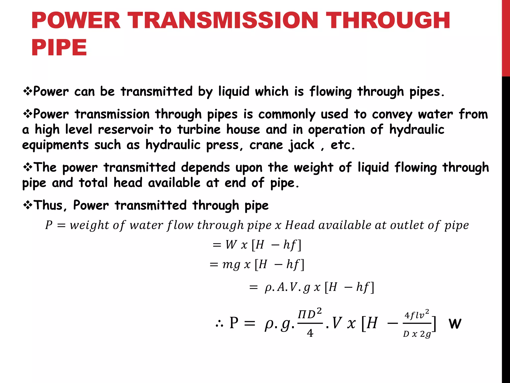 Flow through pipes | PPTX | Physics | Science