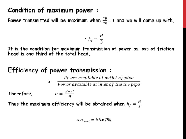 Flow through pipes | PPTX | Physics | Science