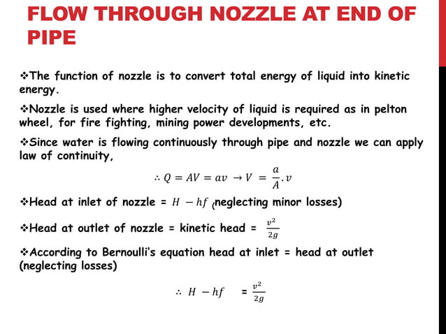 Flow through pipes | PPT
