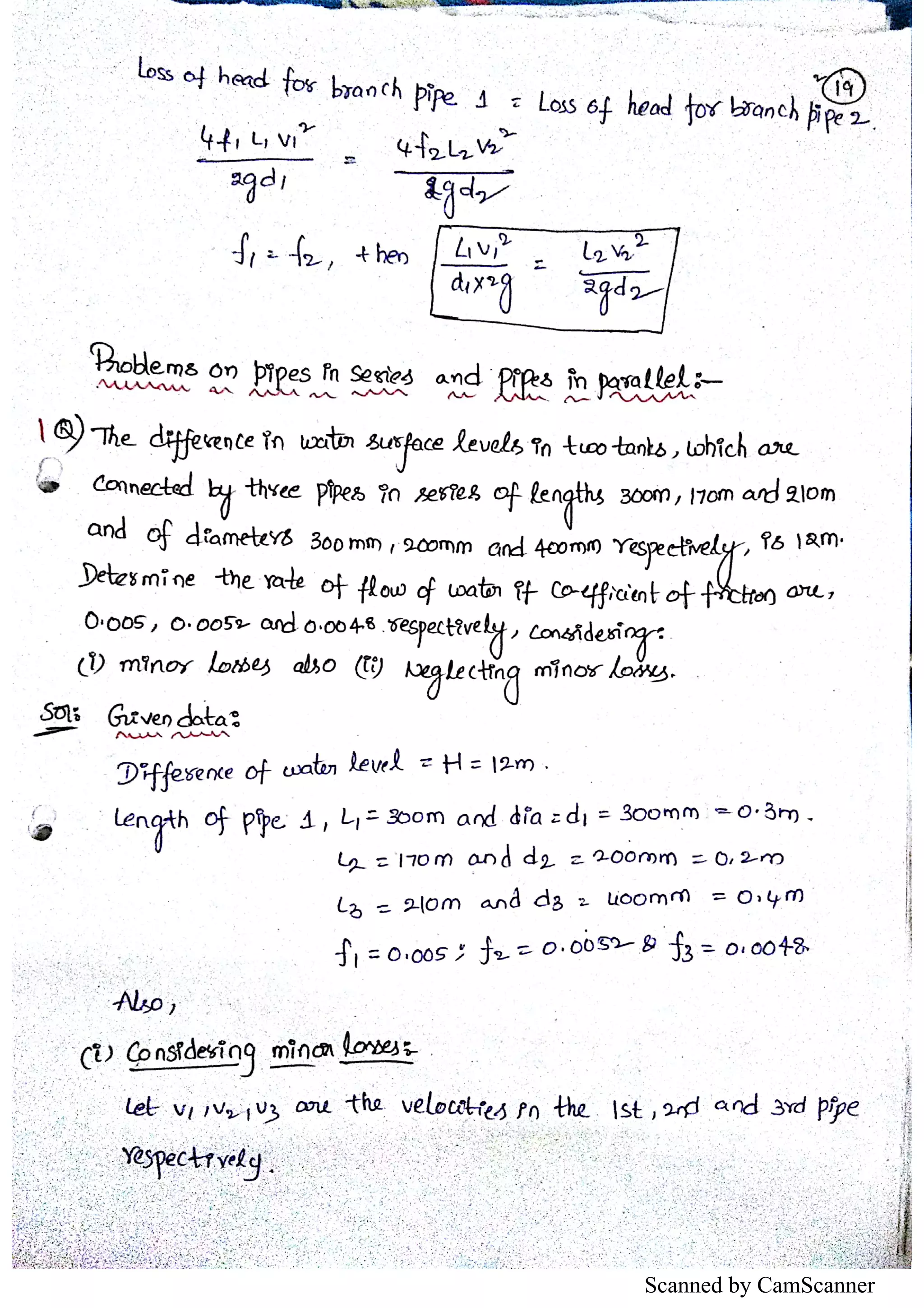 Flow through pipes notes | PDF