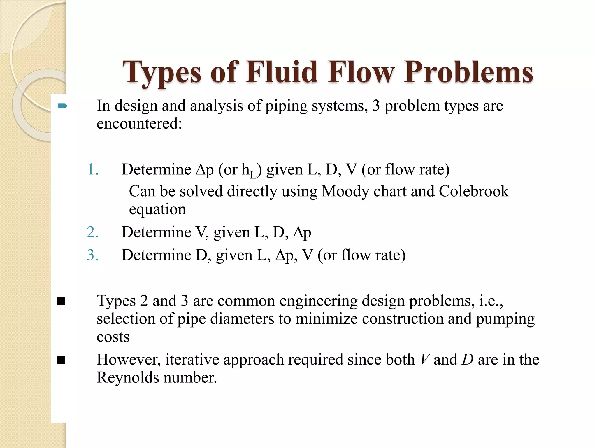 Flow through pipes ppt | PPT
