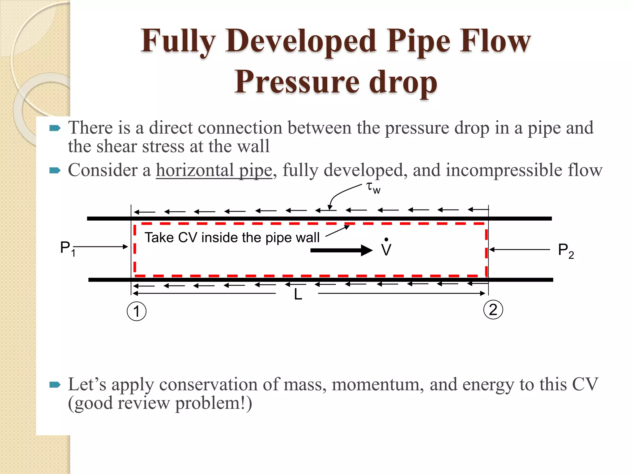 Flow through pipes ppt | PPT