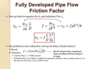 Flow through pipes ppt | PPT