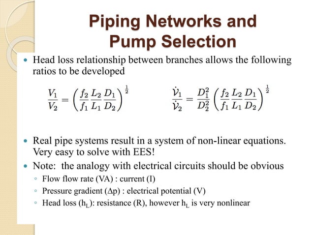 Flow through pipes ppt | PPT | Physics | Science