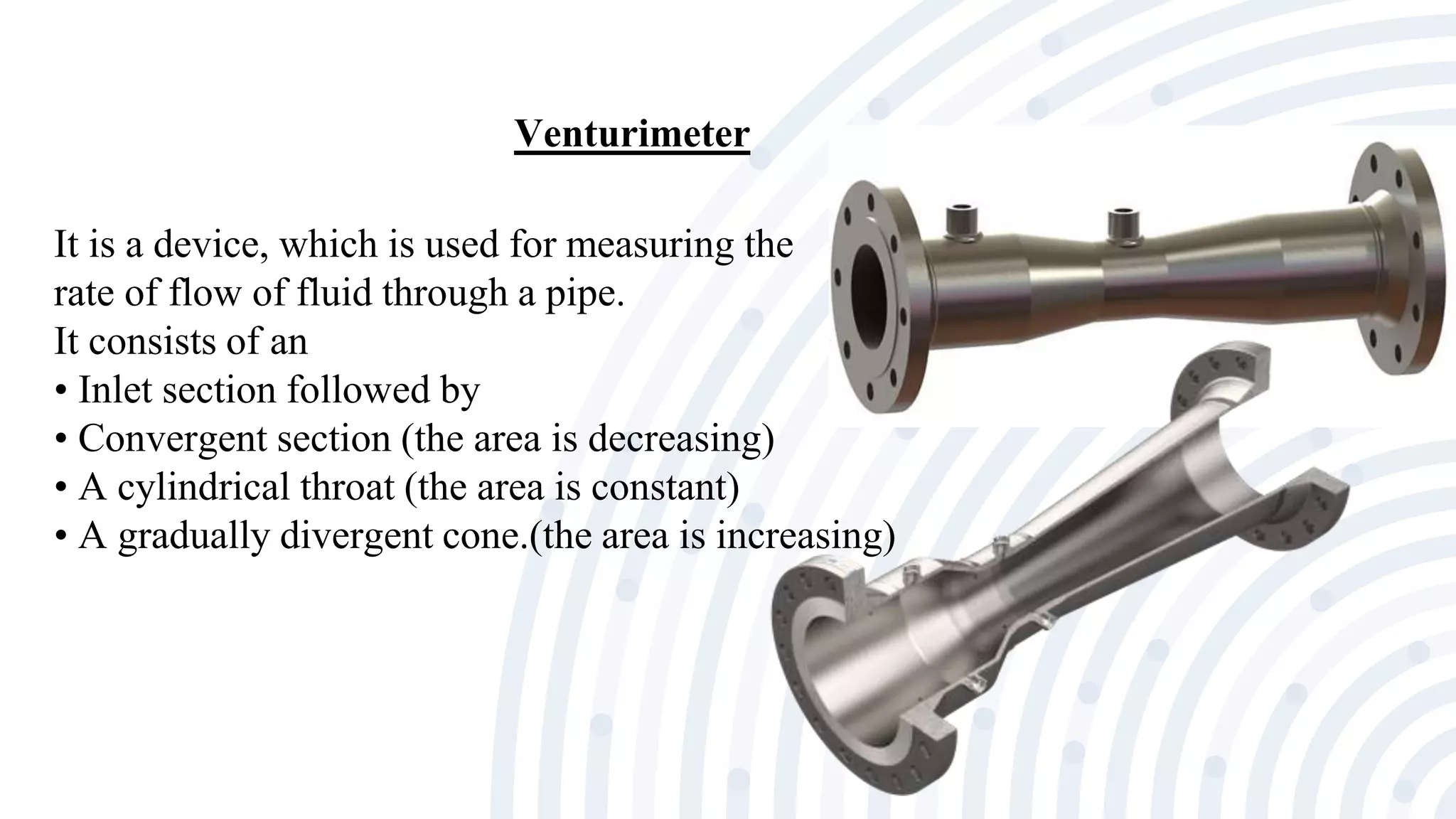 Flow through venturimeter | PPTX