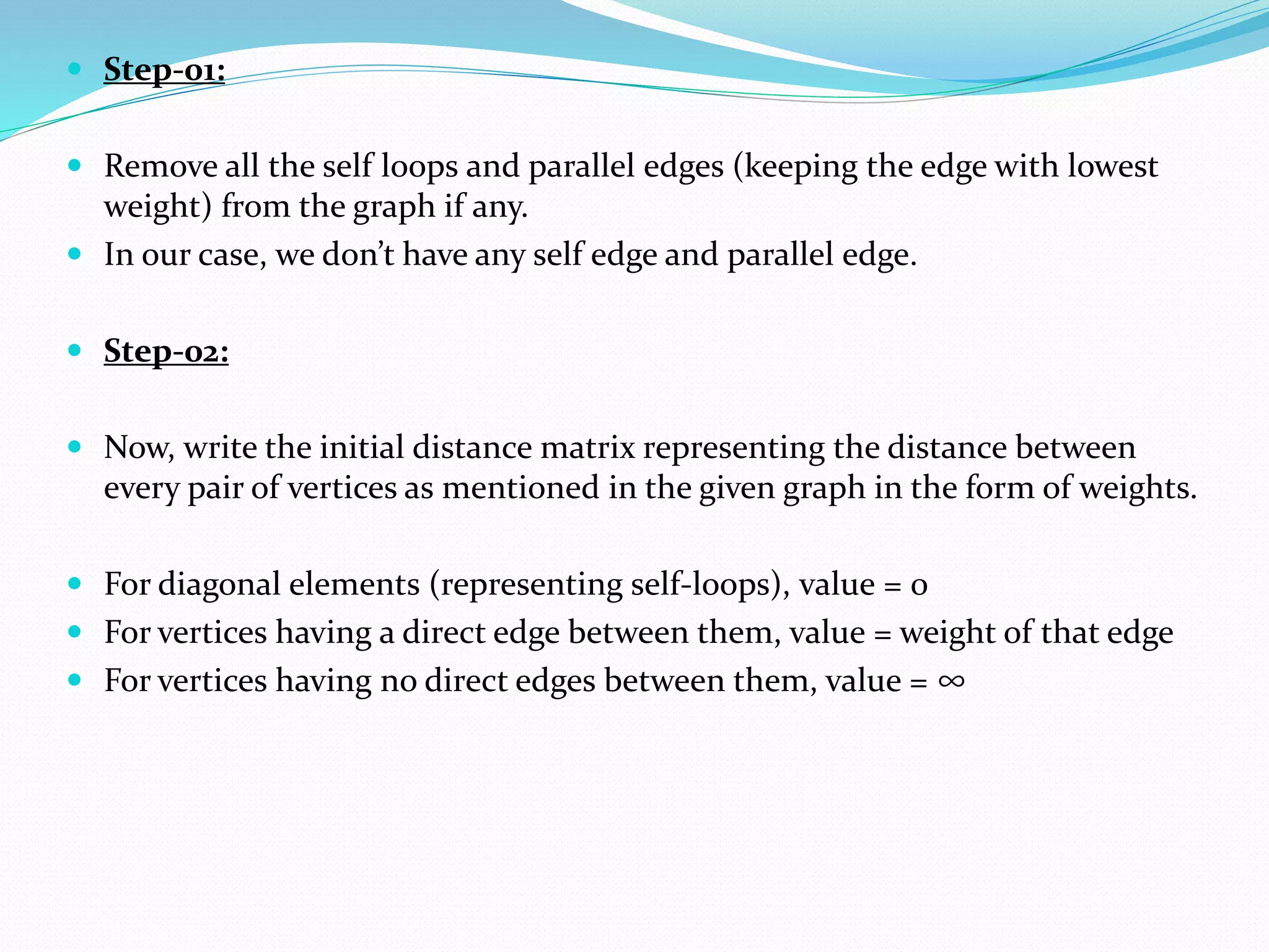 Floyd’s and Warshal’s Algorithm ujjwal matoliya.pptx | Technology ...