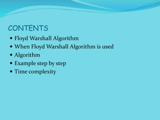 Floyd’s and Warshal’s Algorithm ujjwal matoliya.pptx | Technology ...
