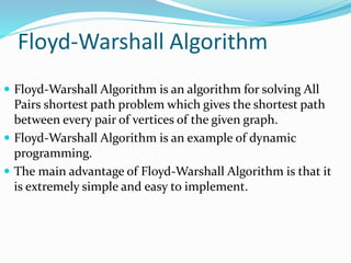 Floyd’s and Warshal’s Algorithm ujjwal matoliya.pptx | Technology ...