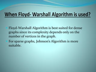 Floyd’s and Warshal’s Algorithm ujjwal matoliya.pptx | Technology ...