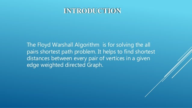Floyd Warshall Algorithm