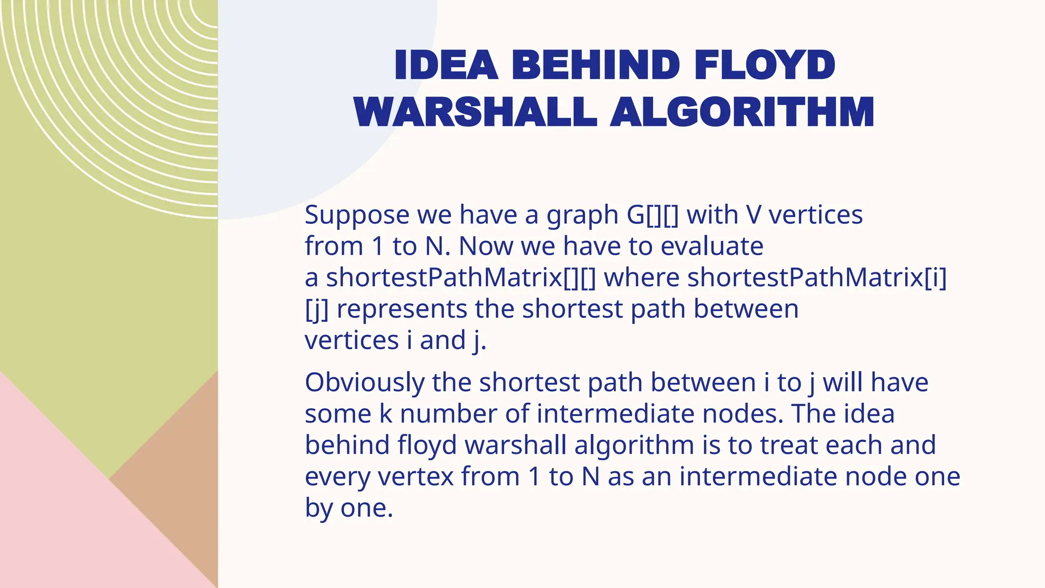 Floyd warshall algorithm and it's applications | PPTX