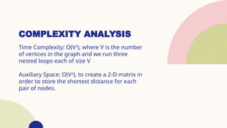 Floyd warshall algorithm and it's applications | PPTX