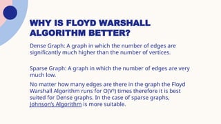 Floyd warshall algorithm and it's applications | PPTX