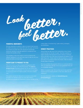 Forever Living Products Brochure | PDF