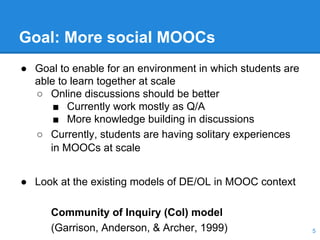 Inquiry-based Learning & MOOCs: Challenges & Opportunities | PDF
