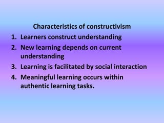 Constructivism: Knowledge Construction / Concept Learning | PPTX