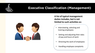 FLSA Exemptions Explained: Non-Exempt vs. Exempt Workers | PDF