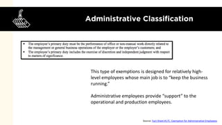 FLSA Exemptions Explained: Non-Exempt vs. Exempt Workers | PDF