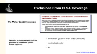 FLSA Exemptions Explained: Non-Exempt vs. Exempt Workers | PDF