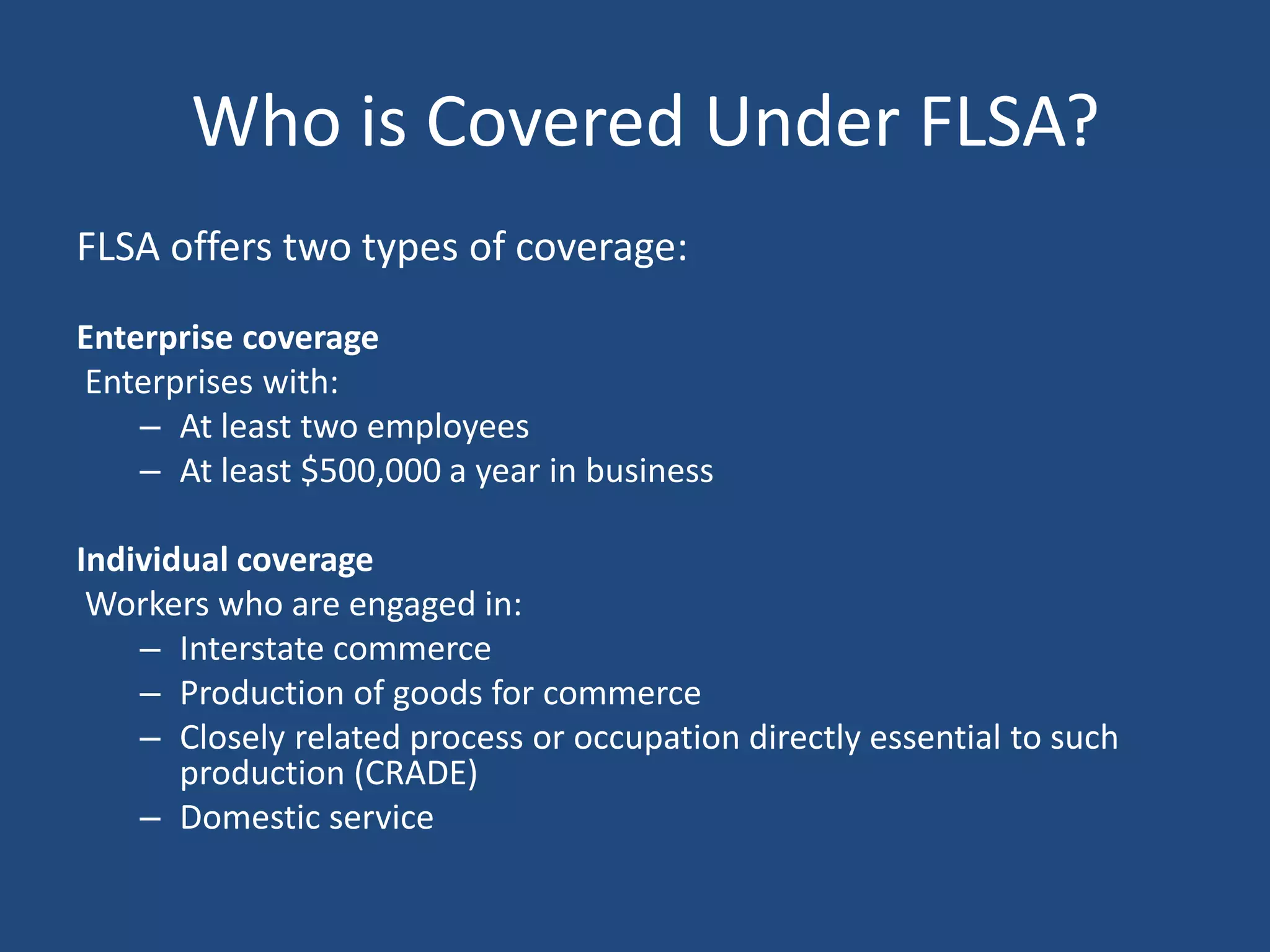 Flsa what you need to know | PPTX