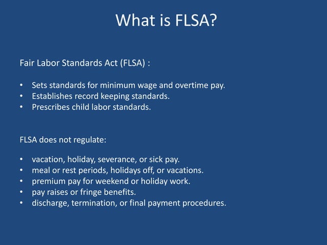 FLSA Exemptions: How to Identify Exempt Employees | PPTX | Business ...