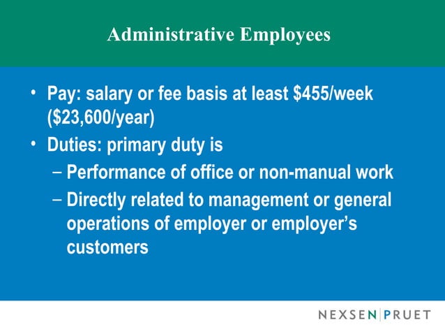 FLSA Exempt Or Not Exempt Ppt | PPT