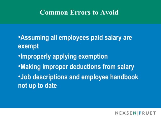 FLSA Exempt Or Not Exempt Ppt | PPT