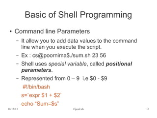 Fundamental of Shell Programming | PDF