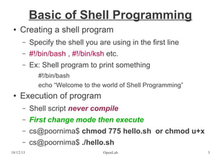 Fundamental of Shell Programming | PPT