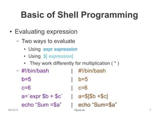 Fundamental of Shell Programming | PDF